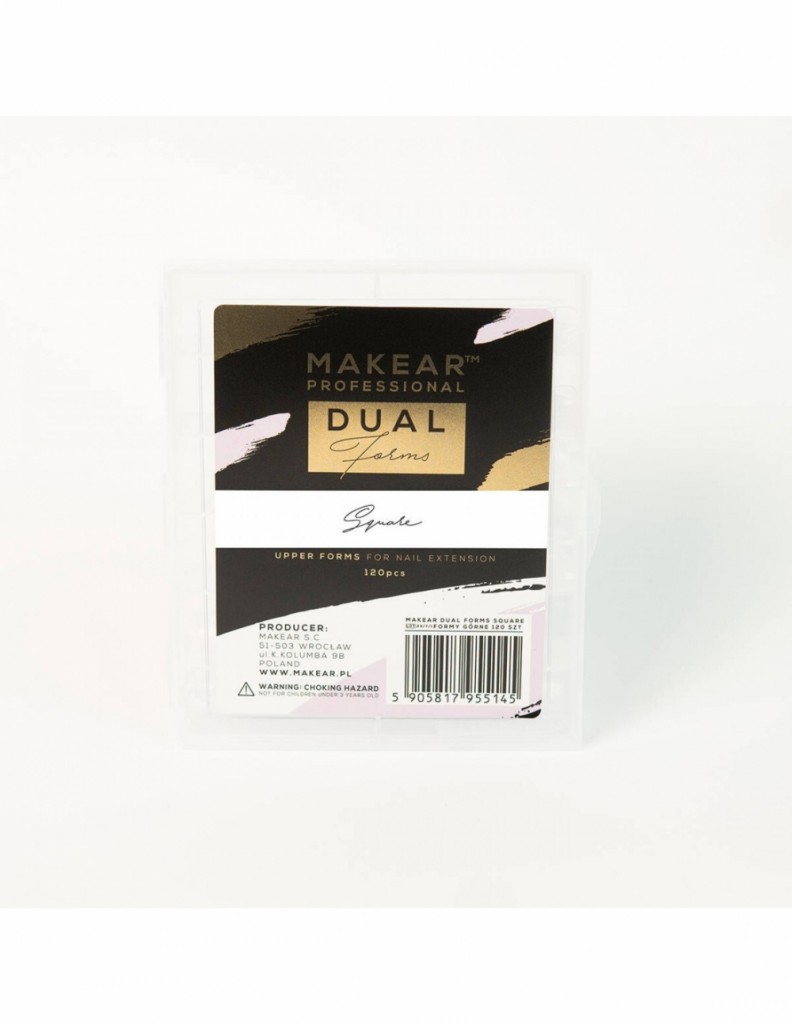 MAKEAR Dual Forms Square - upper forms 120 pcs. | Saffi Beauty: Negle og fotpleie produkter i Norge